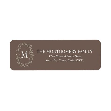 Elegant Monogram Address Labels