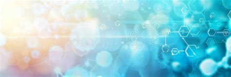 Abstract Molecular Structure On A Gradient Background Suitable For Medical And Scientific