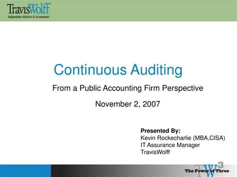 PPT Continuous Auditing PowerPoint Presentation Free Download ID 496841