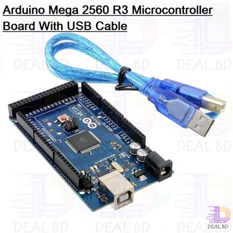 Arduino Mega 2560 R3 Microcontroller Board With Usb Cable Bd