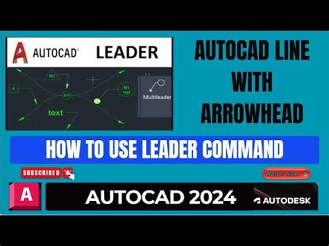 AutoCAD Line With Arrowhead How To Add Arrow In AutoCAD Arrow With Text Leader Command