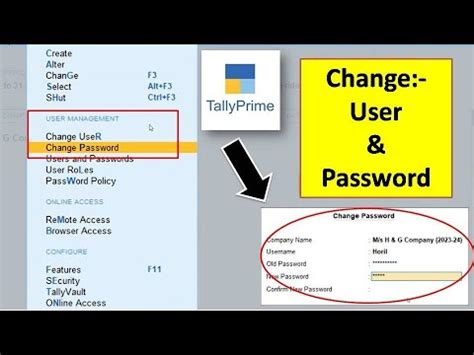 How To Change Company Password In Tally Prime How To Change Password In Tally Prime YouTube