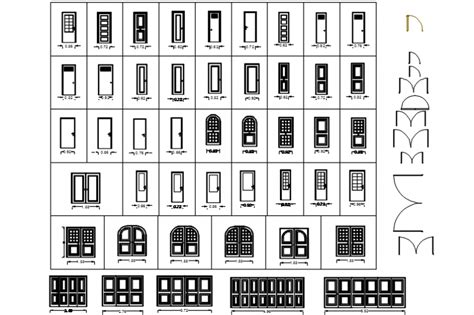 Door And Window Blocks Autocad File
