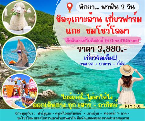 พัทยา พาฟิน 2 วัน 1 คืน [pty01] Public Holiday