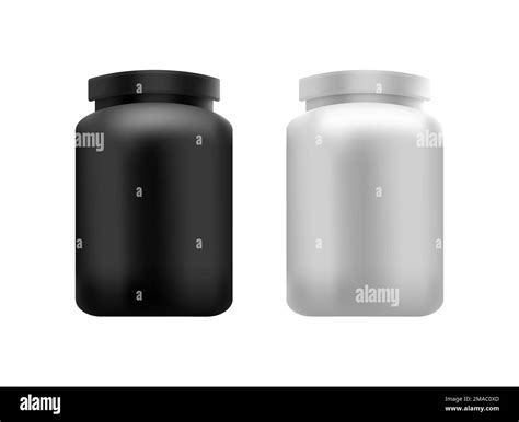 Protein Supplement Jar Mockup Sport Or Dietary Nutrition Bottle