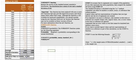 Solved Texts Need Formulas For Grey Cells Please Value At Risk Var