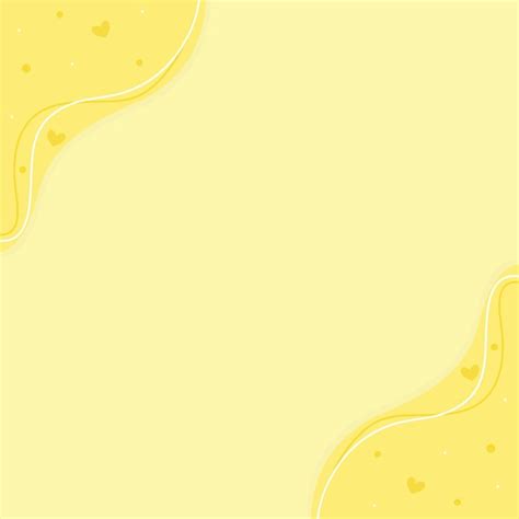 Soft Yellow Aesthetic With Gentle Curves And Hearts Premium Vector
