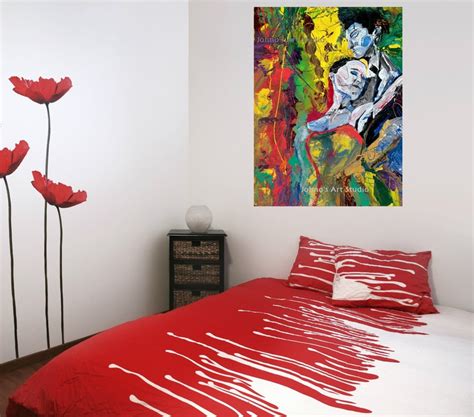 Lovers Art Man And Woman Lovers Embrace Sexy Wall Art Etsy