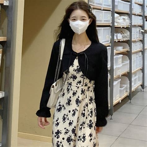 봄 여름 썸머 꽃무늬 플라워 꽃 나시 볼레로 가디건 볼래로 롱원피스