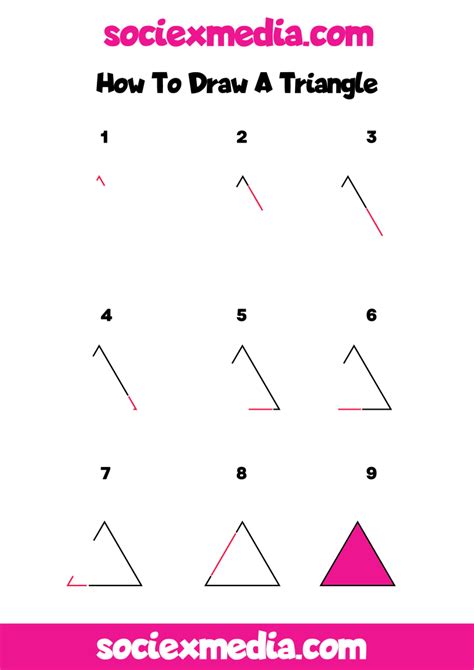 How To Draw A Triangle Easy Step By Step Digital Pdf Art Tutorial For