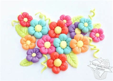 Puffy Flowers Cake Topper