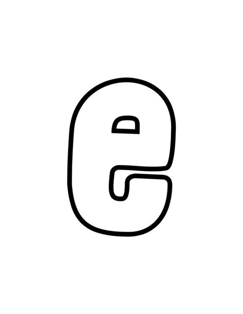 Free Printable Bubble Letters Mini Lowercase Bubble Letter E In 2023