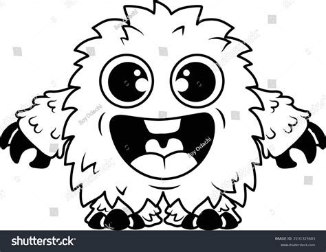 Funny Cute Alien Monster Clipart Black Stock Vector Royalty Free 2231325483 Shutterstock