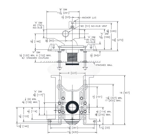 Zurn Z1201 N Ezcarry™ High Performance Water Closet Carrier Adjustabl