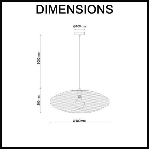 Golpe Interior Oval Stainless Steel Pendant Light 400mm Black