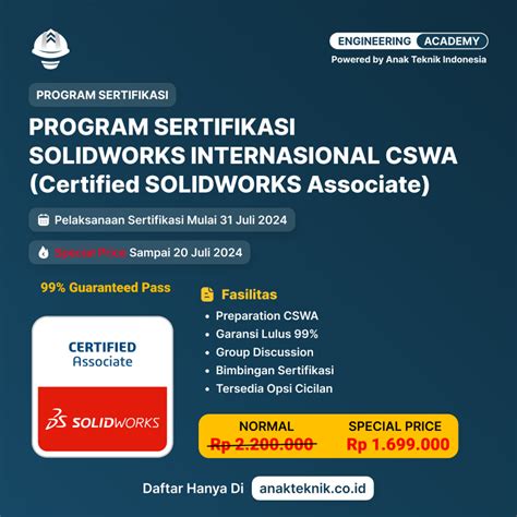Program Sertifikasi Internasional Cswa Certified Solidworks Associate
