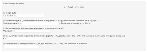 Solved Point A Contour Diagram For The Smooth Function Z Chegg