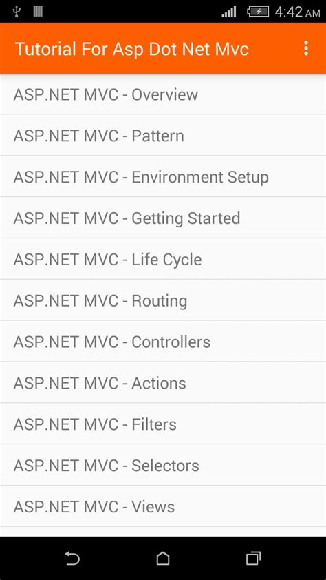 asp mvc tutorial apk for android download