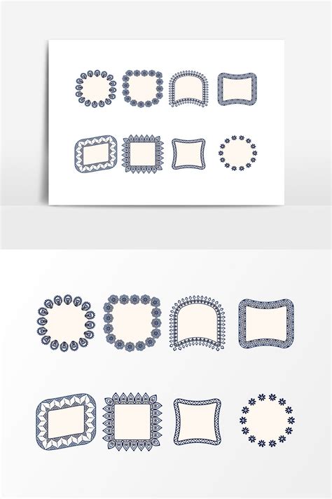 Creative Minimalist Flower Border Design Elements AI PNG Images Free Download Pikbest