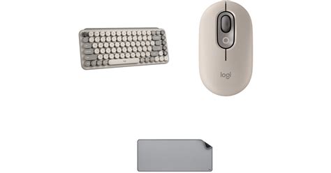 Logitech Wireless POP Keys Silent Mouse Studio Desk Mat
