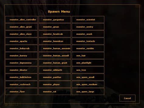 Spawn Menu Image Sandpit Mod For Half Life Moddb