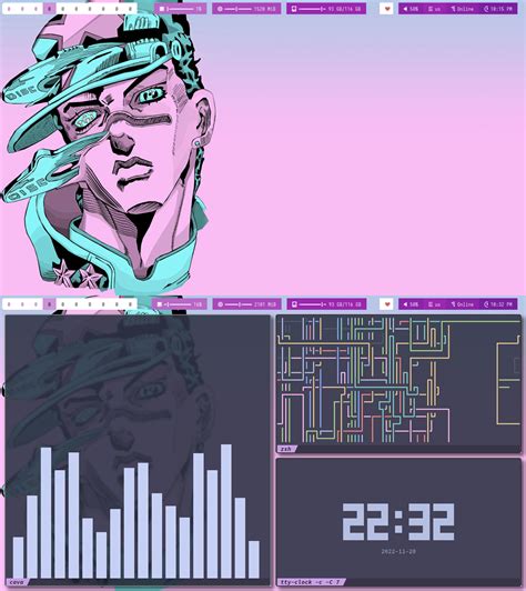 Bspwm Arch Linux Rice With Jojo Reference Runixporn