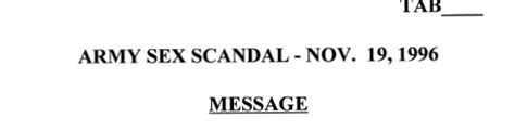 Army Sex Scandal Nco Historical Society