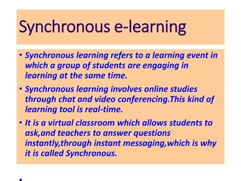 Synchronous Learning 1 Ppt Synchronous Learning 1 Ppt