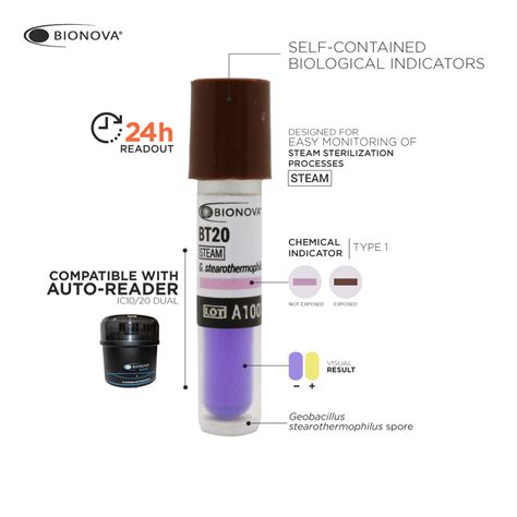 Indicador Biológico De 24 H Para Vapor Mikrobiol