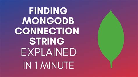 How To Find Mongodb Connection String 2025 Youtube