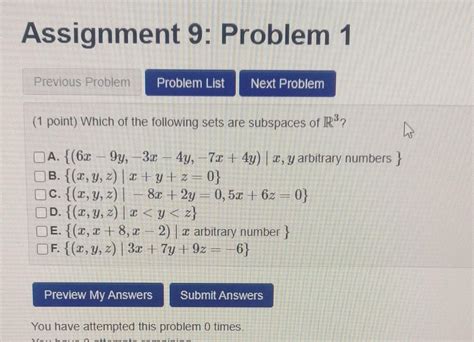 Solved Assignment 9 Problem 1 1 Point Which Of The