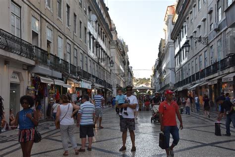 Streets Of Lisbon In Portugal Editorial Photo Image Of Dinner