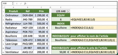 Le Couple INDEX EQUIV Dans Excel Kitcreanet