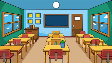 Classroom Vector Art Enhance Educational Content With Vibrant Graphics Stock Vector
