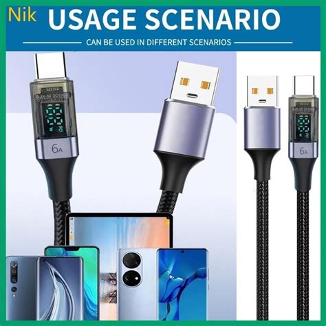 Niki Nylon USB A To Type C Quick Charge Data Cable For Smartphones Tablet Shopee Philippines