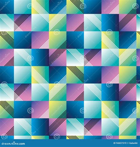 Abstract Geometry Seamless Pattern For Surface Design Vector Il Stock Vector Illustration Of