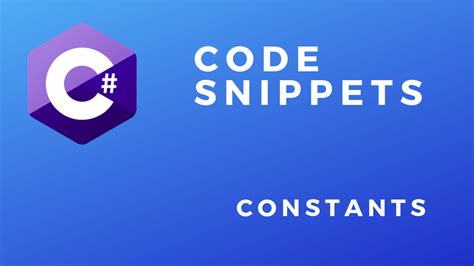 C Constants