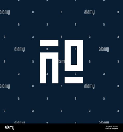 No Initial Monogram Logo With Geometric Style Design Ideas Stock Vector