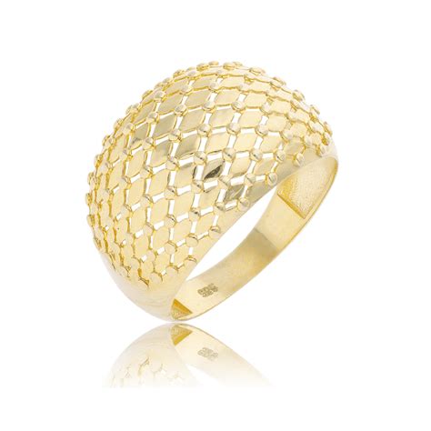Awe Inspiring Matrix Ring Of Bright 9ct Yellow Gold