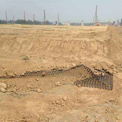 Basement Soil Retainer Consolidate Road Foundation Pp Biaxial Geogrid