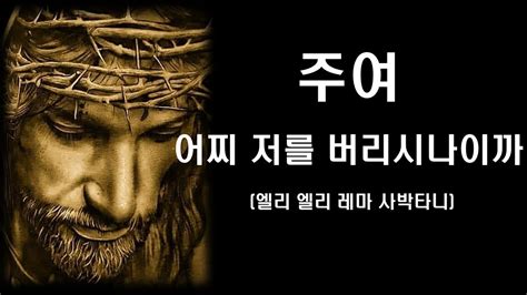 주여 어찌 저를 버리시나이까 엘리 엘리 레마 사박타니주여어찌저를버리시나이까생활성가엘리엘리레마사박타니이마르띠노찬양선교방송 Youtube