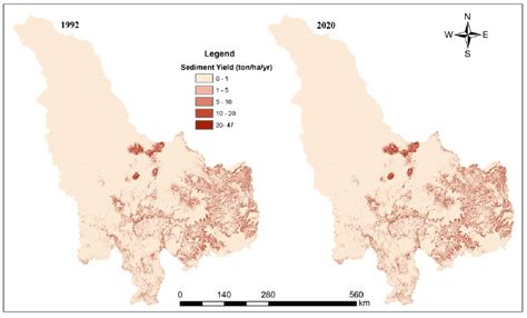 Spatial Map Of Sediment Yield Tonsha Yr Download Scientific Diagram