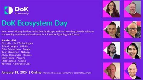 Data On Kubernetes Community On Linkedin Dokc Town Hall Ecosystem Day