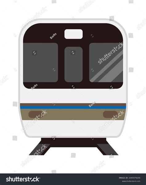 Train On Tracks Front View