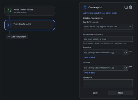 Can I Set Up Sprints To Automatically Be Added To