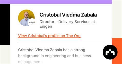 Cristobal Viedma Zabala Director Delivery Services At Enigen The Org