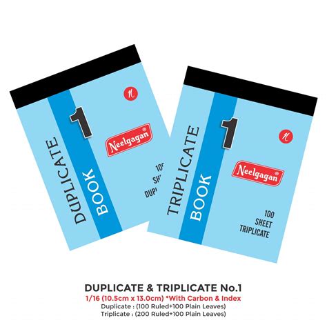Duplicate And Triplicate No 1 With Carbon And Index 10 5 Cm X 13 0 Cm Neelgagan