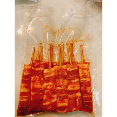 《大來食品》【中秋烤肉】韓式豬肉串 三層豬肉串 韓式辣味豬5串1包 蝦皮購物