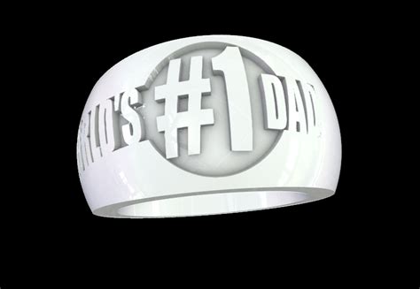 Stl File World´s 1 Dad Ring 💍 3mf・3d Printable Model To Download・cults