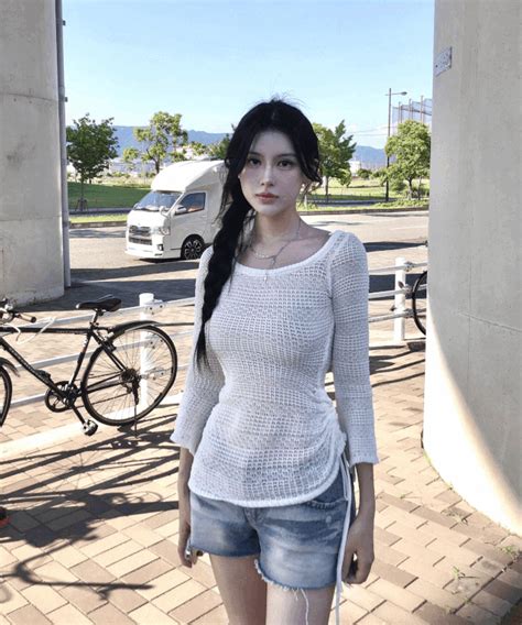 카비 스트링 썸머 니트 티 에이블리